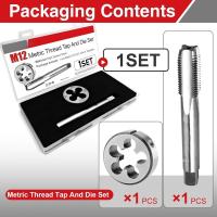 China Industrial M12 x 1.25 HSS Tap and Round Die Kit | Precision Fine Pitch Threader for Vehicle Repair for sale