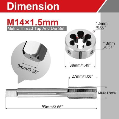 China HSS M14 x 1.5 Tap and Die Kit | 6H Precision Threader for Hydraulic & Engine Maintenance for sale