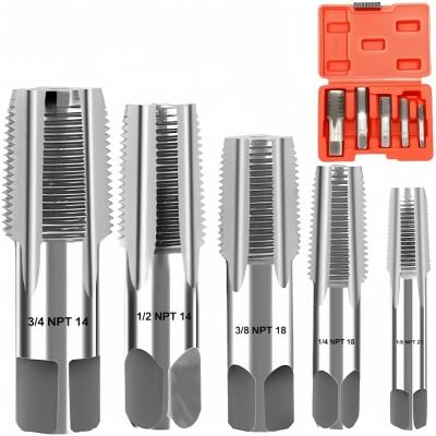 China Heavy-Duty NPT Tapered Pipe Tap Kit | 1/8, 1/4, 3/8, 1/2, 3/4 NPT | Precision Maintenance Toolset for sale