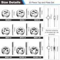 China Professional 20-Piece Metric Tap and Die Set | High-Strength Alloy Steel (Bearing Steel) | M3-M12 Essential Thread Repair Kit for DIY & Home Workshop for sale