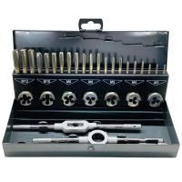 China Industrial 32PC Metric Threading Tool Kit | Premium HSS Taps and Round Dies | Master M3-M12 Set for Stainless & Alloy Steel for sale