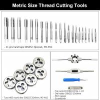 China Industrial 32PC Metric Threading Tool Kit | Premium HSS Taps and Round Dies | Master M3-M12 Set for Stainless & Alloy Steel for sale