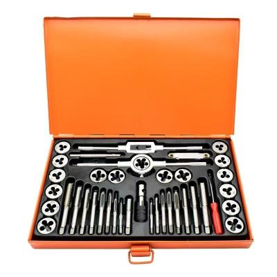 China Complete 40-Piece Metric Tap and Die Set | Heat-Treated Alloy Steel | Includes Adjustable Wrenches & Heavy-Duty Steel Storage Box for sale