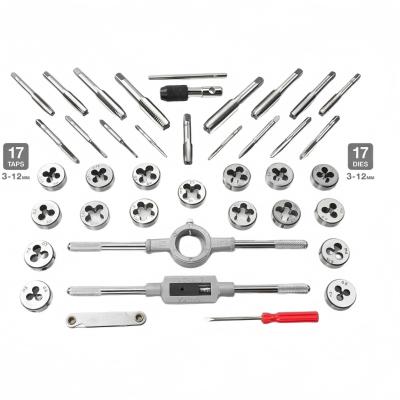 China Professional 40-Piece SAE Inch Tap and Die Set | High-Strength Alloy Steel | 4-40 to 1/2-20 Precision Thread Repair Kit for sale
