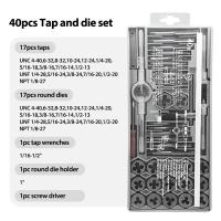 China Budget-Friendly 40-Piece SAE Tap and Die Set | Heat-Treated Alloy Steel | Includes Adjustable Wrenches & Rugged Injection Molded Case for sale