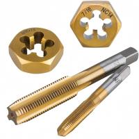 China 86 Piece Taps And Dies Set Titanium Coated GCr15 Bearing Steel Npt Tap And Die Set for sale