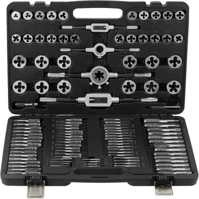 China 110 Piece Imperial Tap Set GCr15 Bearing Steel Master Metric SAE Heavy Duty for sale
