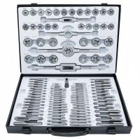 China 110 Piece Metric Tap And Die Set GCr15 Bearing Steel Master Thread Repair Kit for sale