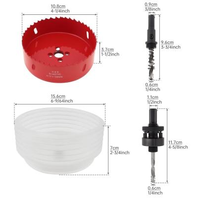China 4-1/4in Bi Metal 20mm Hole Saw Cutters 108mm Hole Saw M3 M42 for sale