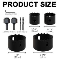 China 32mm 38mm Cobalt Bi Metal Hole Saw 5pc High Speed Bi Metal Hole Cutter for sale