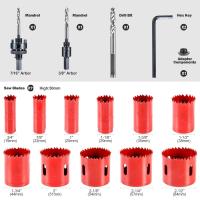China 18pc BI Metal Hole Saws  64mm Precision Engineering  Cobalt Cutter Set for sale