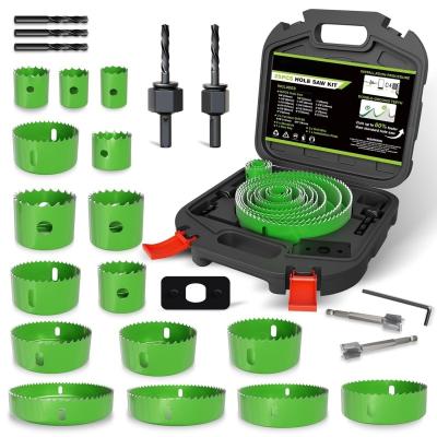 China 25pc BI Metal Hole Saws 19mm - 152mm  M42 Cobalt Hole Saw Kit for sale
