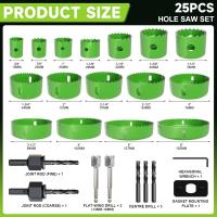 China 25pc BI Metal Hole Saws 19mm - 152mm  M42 Cobalt Hole Saw Kit for sale