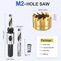 China Industrial 23mm HSS M2 TiN Hole Saw | Gold Series Titanium-Coated Metal Cutter for Alloy Steel for sale
