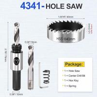 China 40mm HSS Hole Saws Bright Finish Smooth Boring HSS Hole Cutter for sale