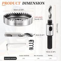 China 60mm HSS Hole Saws 64 HRC - 66 HRC Hss Brad Point Drill Bits for sale