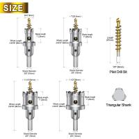 China Industrial TCT Alloy Hole Saw Set | 19mm-38mm Tungsten Carbide Tipped Metal Cutters for sale
