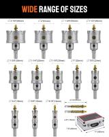 China Industrial 14pc Carbide Hole Cutter Set | 10mm Anti-Slip Shanks for Heavy-Duty Structural Steel for sale