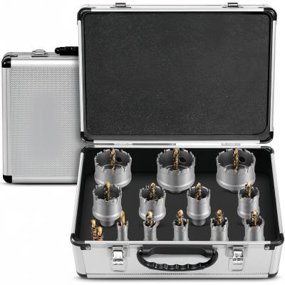 China Industrial 14pc Carbide Hole Cutter Set | 10mm Anti-Slip Shanks for Heavy-Duty Structural Steel for sale