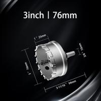 China 76mm TCT Boring Bit 25mm Cutting Depth for High Precision Industrial Fabrication for sale