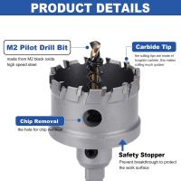 China Professional 54mm Tungsten Carbide Tipped Hole Saw | Zero-Deflection Boring for Heavy Metal for sale