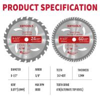 China Professional 6.5 Inch ATB Woodworking Blade | 60-Tooth Crosscut Cutter for Melamine & Trim for sale