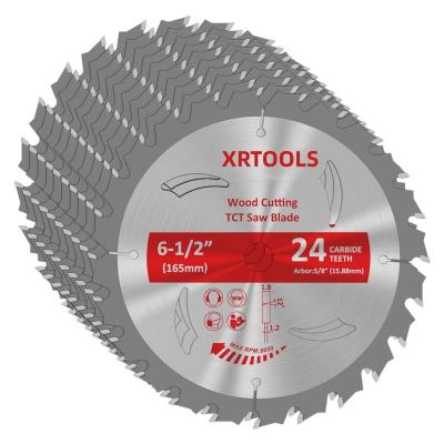 China Professional 6.5 Inch ATB Wood Rip Blade | Fast-Cutting 24-Tooth General Purpose Cutter for sale