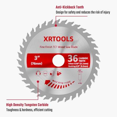 China Laminate Aluminum TCT Saw Blades 3inch 76mm 36T   TCG Cutter for sale
