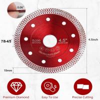 China Professional 4-1/2 Inch Tile Blade | 1.4mm Chip-Free Turbo Rim for Ceramic & Granite for sale