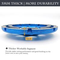 China Professional 4-1/2 Inch Double Row & Turbo Grinding Wheel | 5mm Diamond Segment for sale