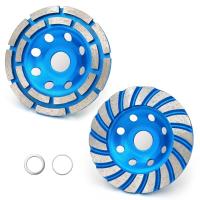 China Professional 4-1/2 Inch Double Row & Turbo Grinding Wheel | 5mm Diamond Segment for sale