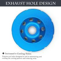 China Professional 4-1/2 Inch Double Row & Turbo Grinding Wheel | 5mm Diamond Segment for sale