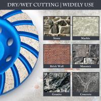 China Professional 4-1/2 Inch Double Row & Turbo Grinding Wheel | 5mm Diamond Segment for sale