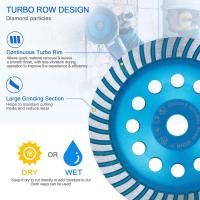 China Professional 7-Inch Continuous Turbo Grinder | 3mm Thick Core Surface Prep Wheel for sale