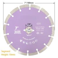 China 180mm Handheld Tile Saw Blade | Hot-Pressed J-Slot Continuous Rim (7/8