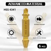 China Industrial Damaged Screw Extractor Set | 6-Piece HSS 4341 Stripped Screw Remover for sale
