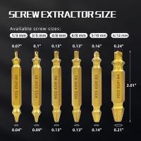 China Industrial Damaged Screw Extractor Set | 6-Piece HSS 4341 Stripped Screw Remover for sale