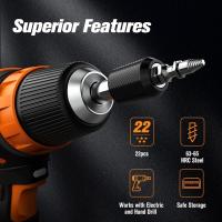 China 22-Piece Raw Steel Broken Screw Out Kit | Zero-Coating Maximum Bite (Sizes 1-10) for sale