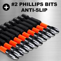 China Industrial 10-Piece PH2 Impact Bit Set | 50mm S2 Steel Phillips Screwdriver Bits for sale