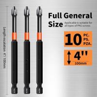 China Heavy-Duty 4-Inch Phillips #2 Power Bits | Deep-Clearance Impact Driver Set for sale