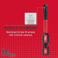 China Professional 2-Inch Square #2 Power Bit | Shock-Absorbing Red Torsion Zone (1/4