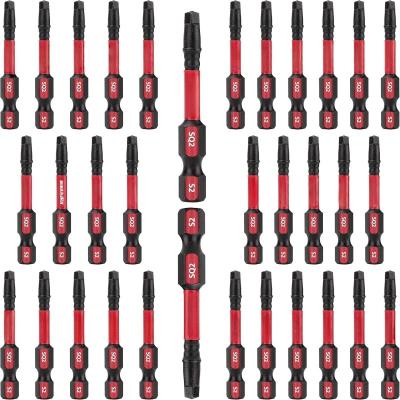 China Professional 2-Inch Square #2 Power Bit | Shock-Absorbing Red Torsion Zone (1/4