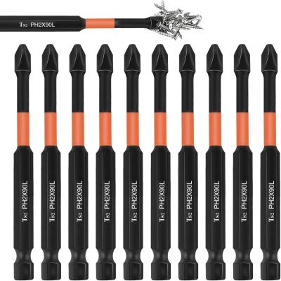 China Heavy-Duty 90mm Phillips #2 Bit | Anti-Wobble S2 Steel (1/4