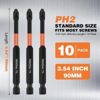 China Heavy-Duty 90mm Phillips #2 Bit | Anti-Wobble S2 Steel (1/4