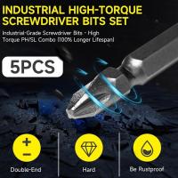 China Industrial 65mm Double-Ended Bit | PH2 & SL6 (Flathead) S2 Steel Power Bit for sale