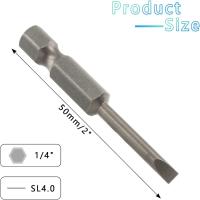 China Heavy-Duty 4.0mm Flathead Driver | Precision Cabinetry & Fixture Slotted Bit (1/4