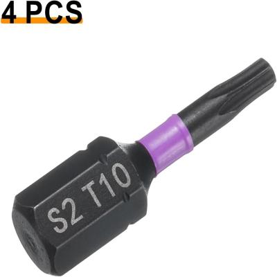 China Industrial 25mm T10 Torx Bit | Cryo-Tempered S2 Steel Star Insert Bit for sale