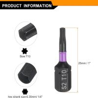 China Industrial 25mm T10 Torx Bit | Cryo-Tempered S2 Steel Star Insert Bit for sale