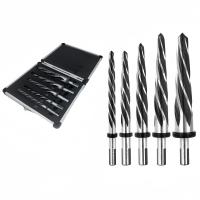 China Industrial 5-Piece Spiral Flute Construction Reamer Set | HSS Steel Alignment Tool for sale
