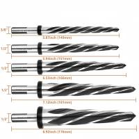 China Industrial 5-Piece Spiral Flute Construction Reamer Set | HSS Steel Alignment Tool for sale